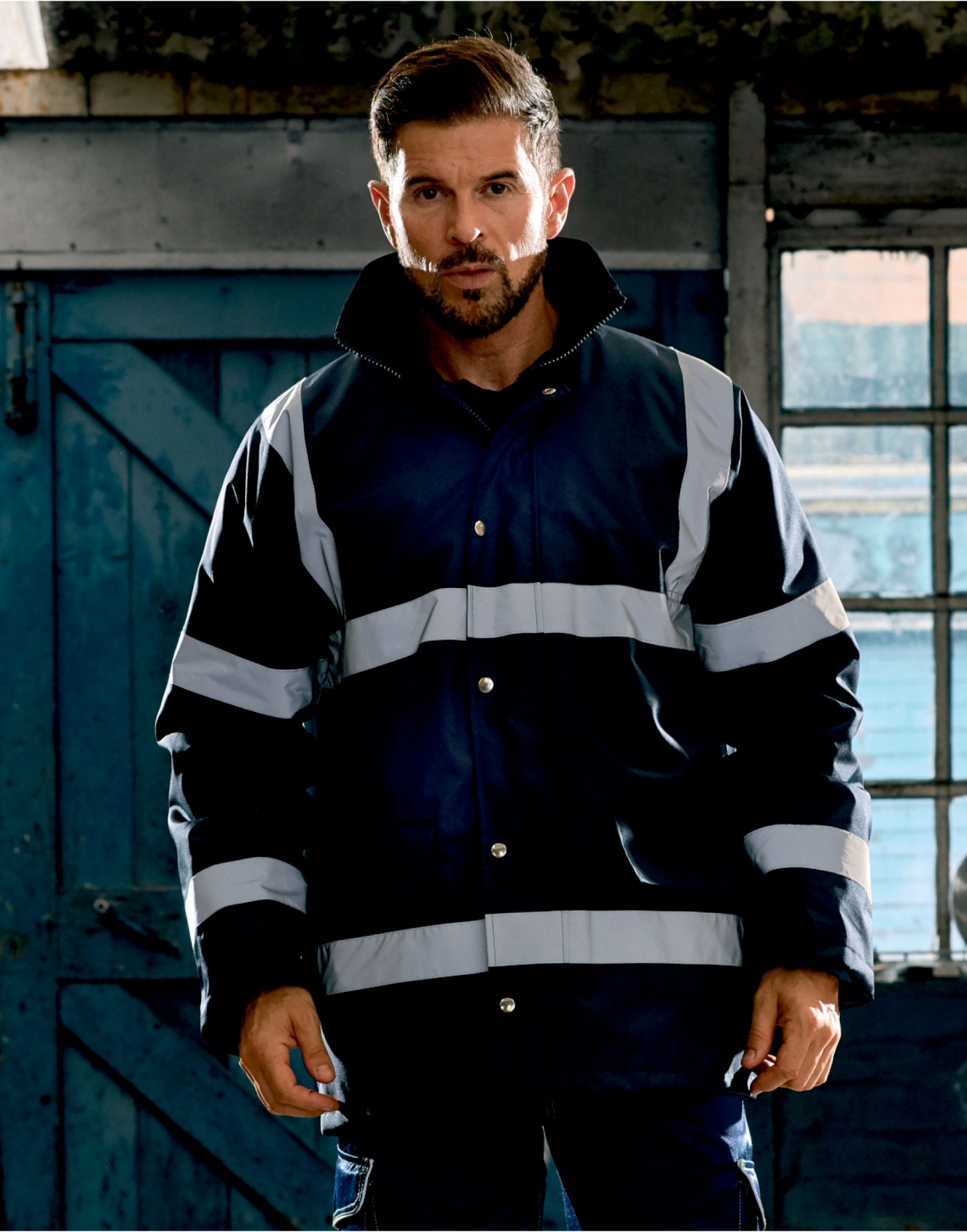 Yoko Hi-Vis Waterproof Security Jacket from Embroidered Workwear Site ...