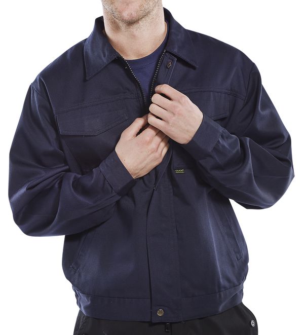 Heavyweight Super Click Polycotton 9oz Jacket | Embroidered Workwear ...